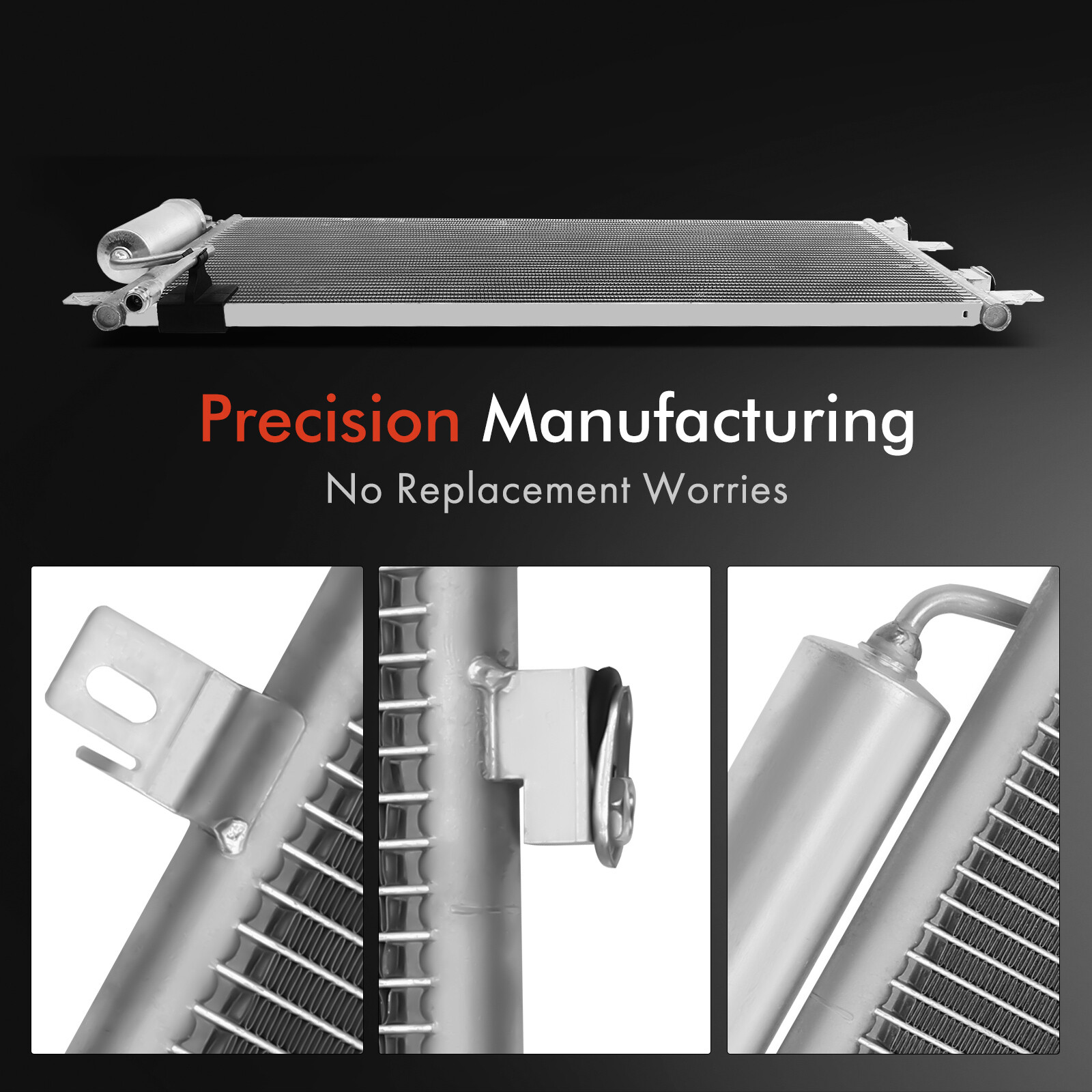 AC Condenser with Receiver Drier & Bracket for Ford Focus 2008-2011 L4 ...