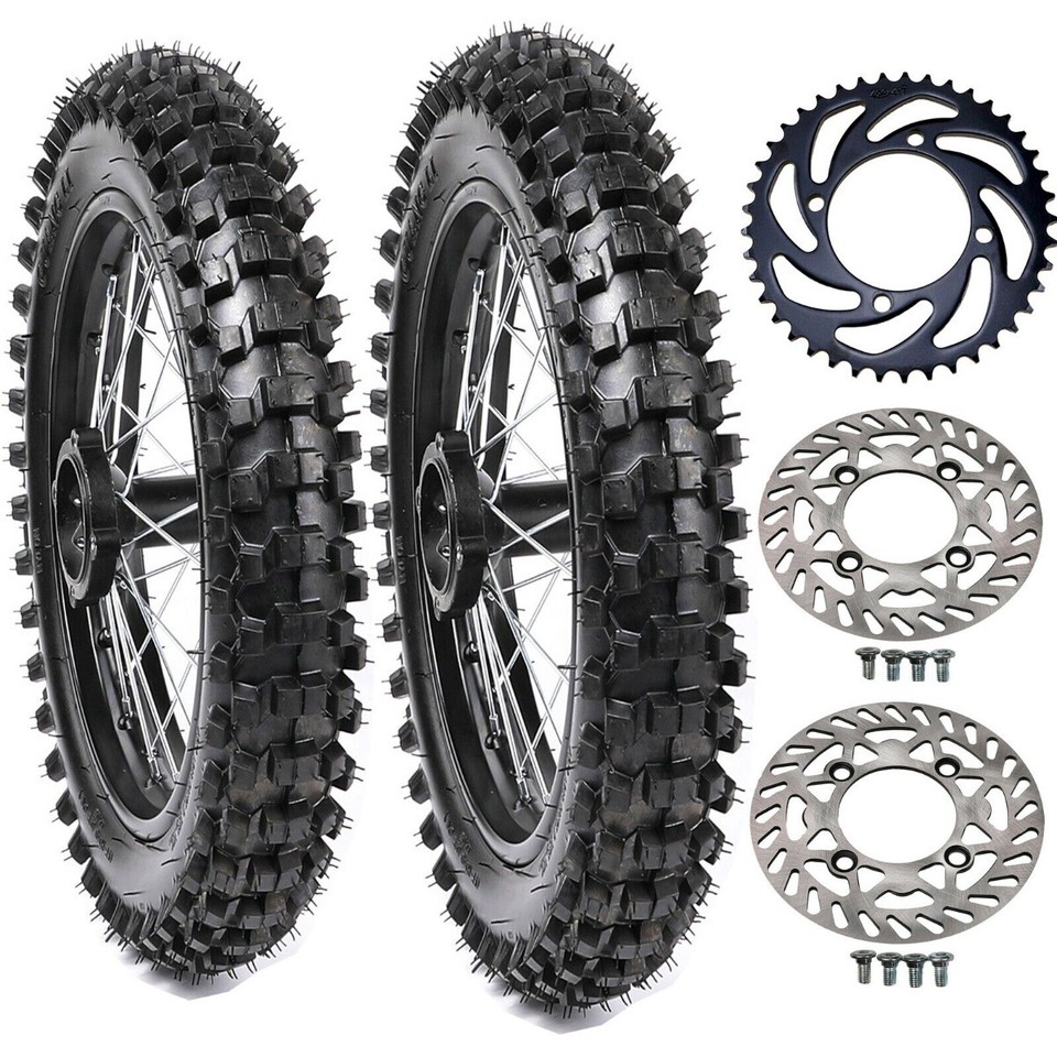 70/100-17 90/100-14 Tire Rim 17" 14" Wheel Rotor Pit Bike Apollo RFZ ...