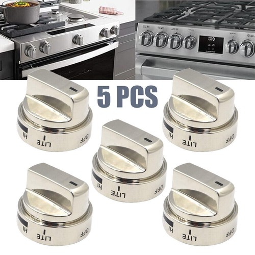 5 Pack Burner Control Knob For LG Stove Gas Cooktop Knob LCG3011ST ...