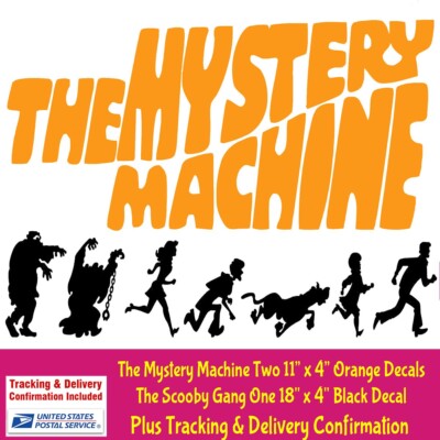The Mystery Machine Two 11” Orange Decals &The Scooby Gang One 18 ...
