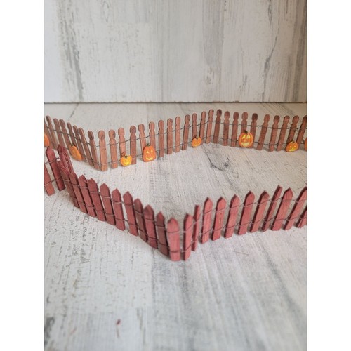 Halloween pumpkin fence gate set village accessory | eBay