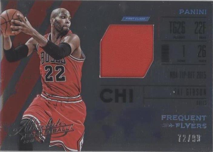2015-16 Panini Absolute - Frequent Flyer Materials Taj Gibson #47 /99 ...