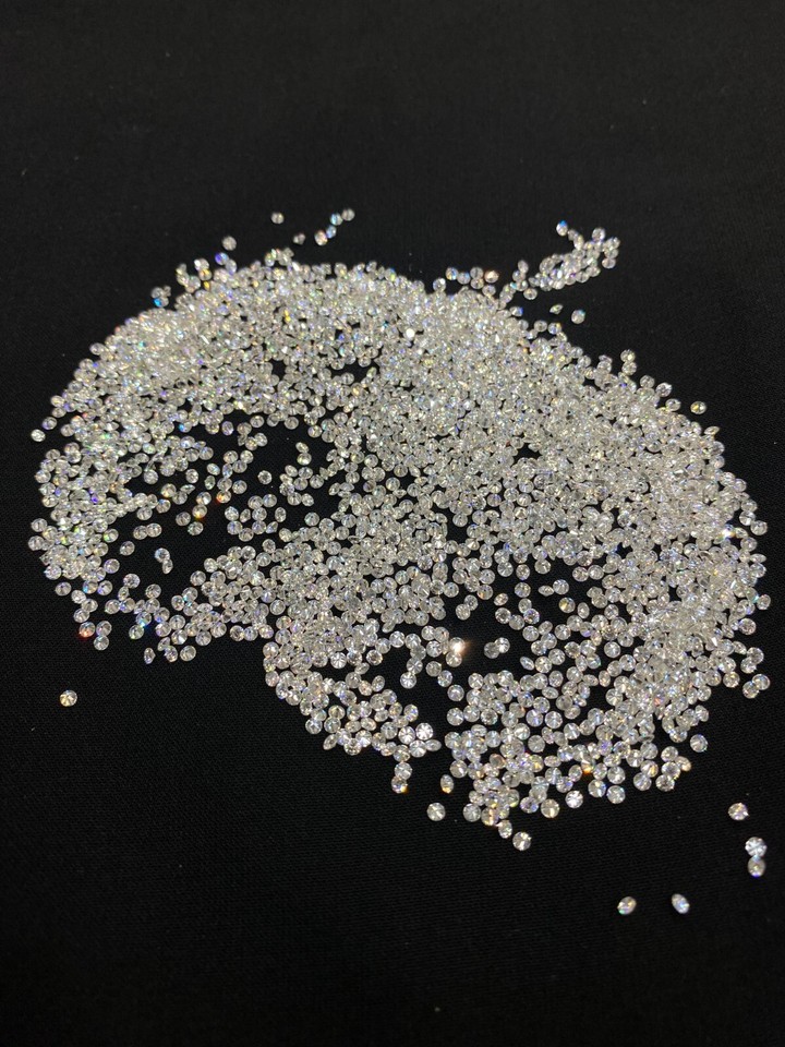 Natural 1.50MM Loose Diamond Round 25 Pcs Lot VVS Clarity D-F White ...