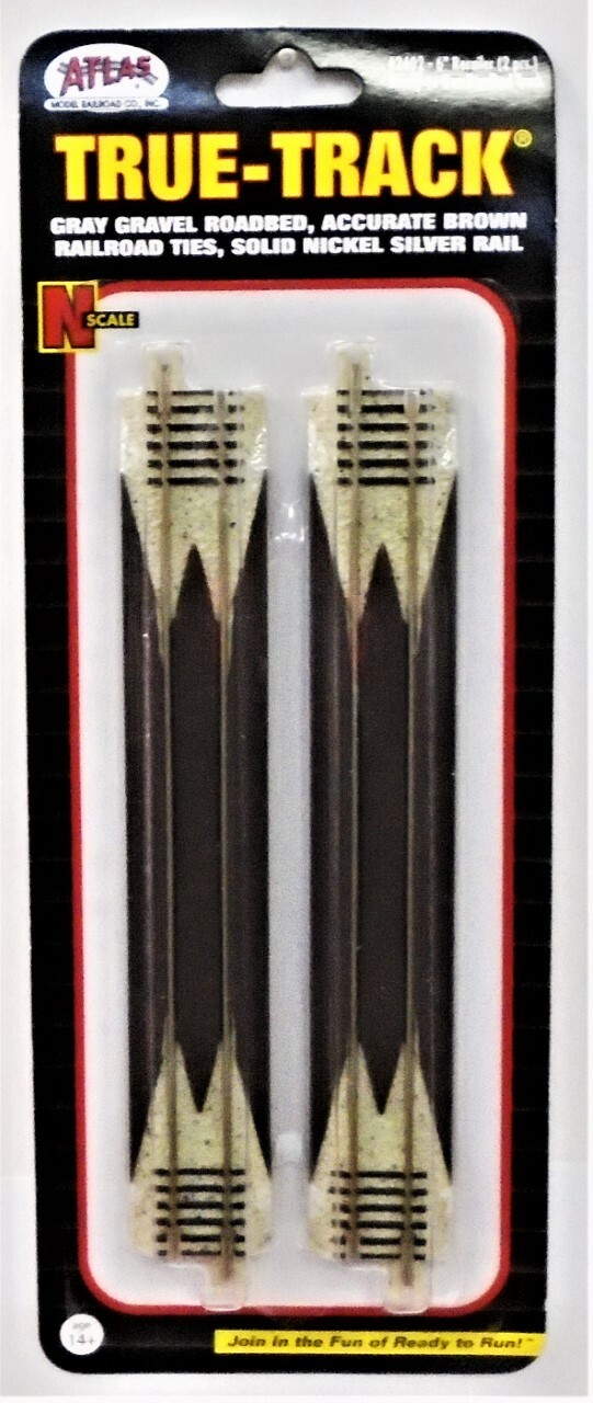 N Scale Atlas True Track 2402 Code 65 6" Rerailer Straight Track pkg (2 ...
