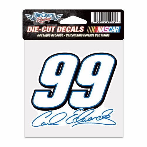 CARL EDWARDS #99 RACING 4"X 4" NASCAR PERFECT-CUT COLOR DECAL VINTAGE ...