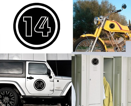 Number 14, Sticker Cut Vinyl Version v02 | eBay UK