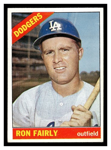 1966 TOPPS RON FAIRLY #330 LOS ANGELES DODGERS HIGHER GRADE NO CREASES ...