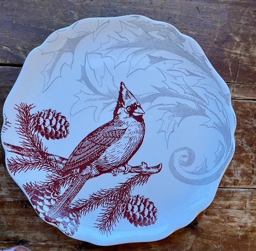 Magenta Exclusive Christmas Cardinal Salad Plate M Stamp | eBay