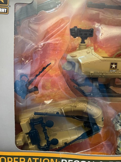 US Army Operation Recon & Rescue Helicopter Militarily Raft 4 Weapons 2 ...