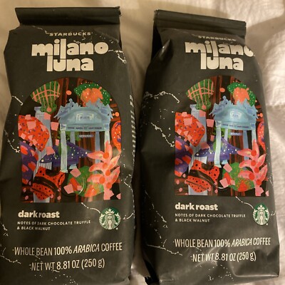 Starbucks Milano Luna Blend Whole Beans 8.8 Oz Bag- 2 Bags | eBay