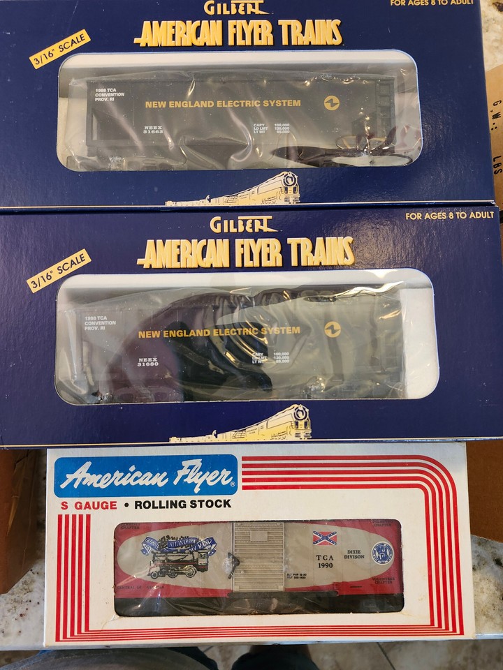 American Flyer "S"gauge TCA - (15) car lot, New in the box + shipping ...