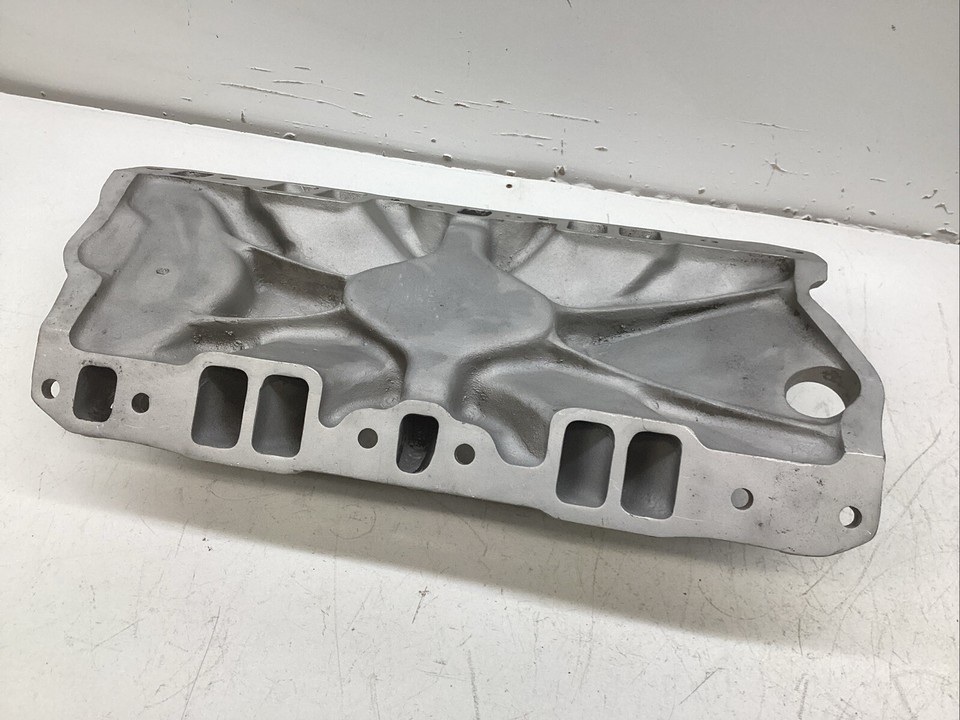 VINTAGE WEIAND 7546 CHEVROLET 350 SMALL BLOCK ALUMINUM HIGH RISE INTAKE ...