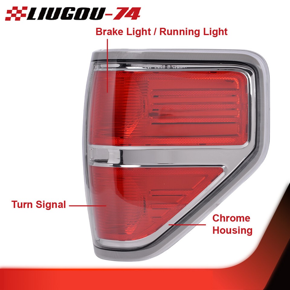 Rear Tail Lights Brake Lamps Fit For 09-14 Ford F150 F-150 Pickup Left ...