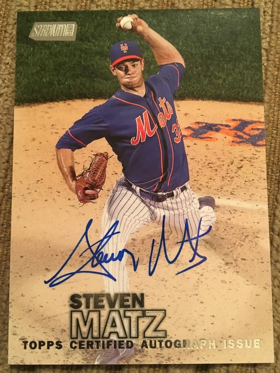 2016 Stadium Club Autographs #SCASMZ Steven Matz ON CARD AUTOGRAPH | eBay