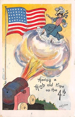 Signed G. Howard Hilder, Patriotic u. 1909, Fourth of July, Girl and ...