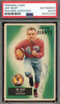 Joe Heap PSA DNA Signed 1955 Bowman Autograph | eBay