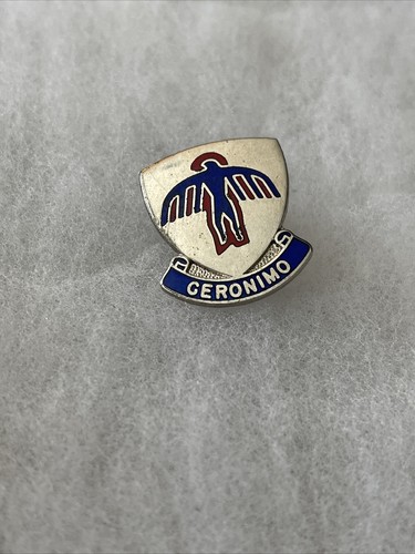 WWII WW2 MILITARY ARMY PIN 501ST INFANTRY PIN GERONIMO - Issued | eBay