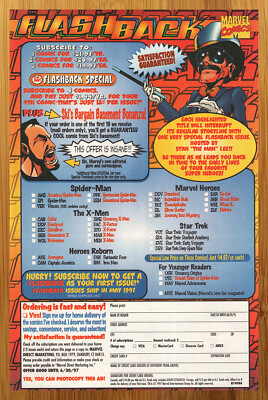 1997 Marvel Comics Subscription Vintage Print Ad/Poster Stan Lee 90s ...