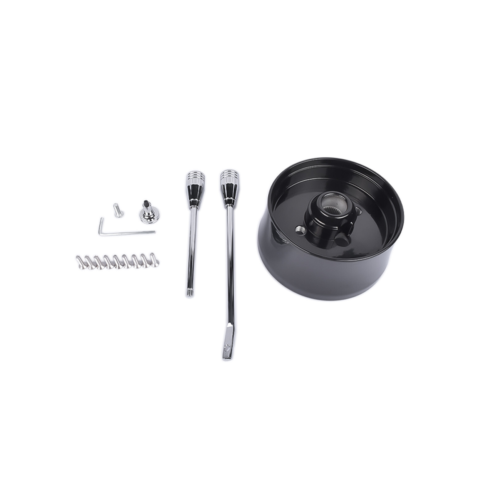 30" Black Tilt Street Rod Floor Shift Steering Column Manual No Key ...