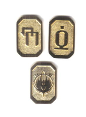 Battlestar Galactica NEW TV Series Gold Toned Metal Cubits Set of (2) 1 ...