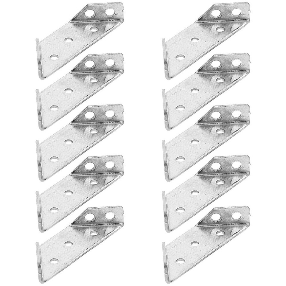 10Pcs Fasteners Triangle Corner Steel Triangle Corner Flat Corner Steel ...