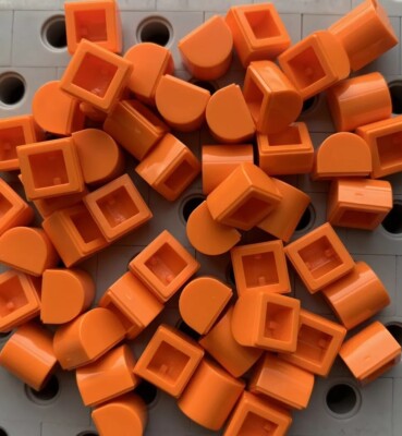 Lego Orange Smooth Roof Tile With Bow 1x1x2/3 Roof Floor Tiles New Lot ...