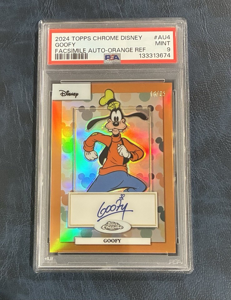 2024 Topps Chrome Disney - GOOFY AUTO - Orange Refractor /25! | eBay