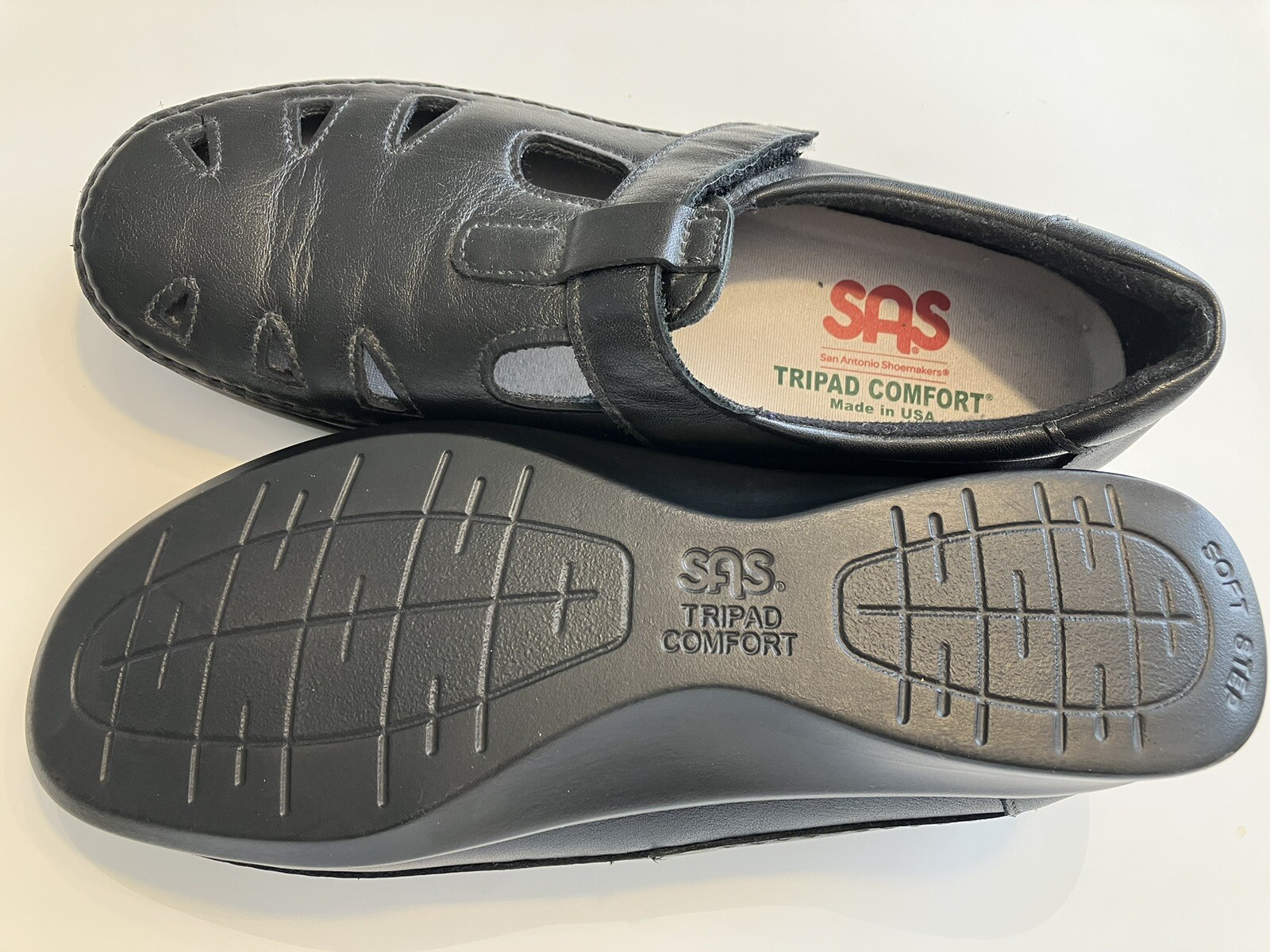 SAS Womens Roamer Tripad Comfort M58363506 Black Leather Comfort Shoes ...