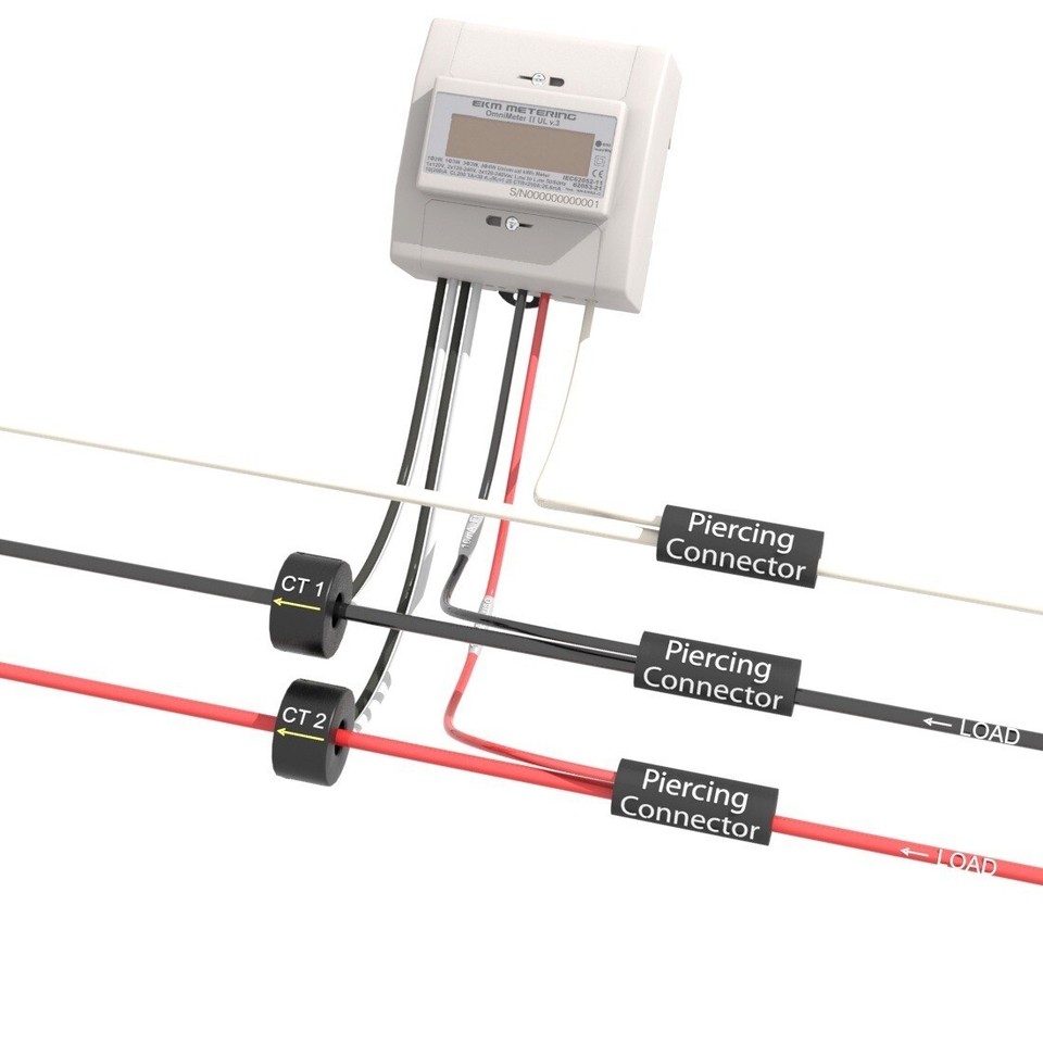 25mm 200 Amp Current Transformer CT Split Core Monitor kWh Power ...