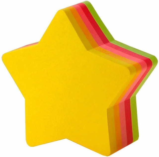 Post-it Is Sticky Notes Star 72x72mm Fluorescent Color Five-color 225 ...