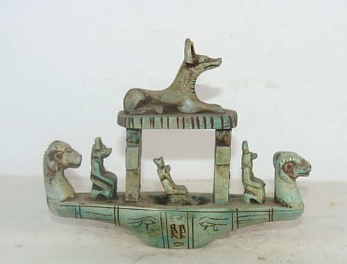 Rare Ancient Egyptian Antique Anubis Boat of Afterlife BC Egyptian ...
