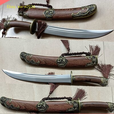 Chinese KUNGFU Dao Short Broadsword Sword 小清刀1095Carbon Steel Blade ...