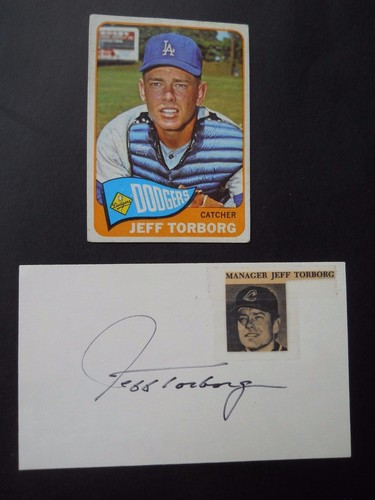 Jeff Torborg, Autograph on a 3" x 5" Index card, with Baseball card ...