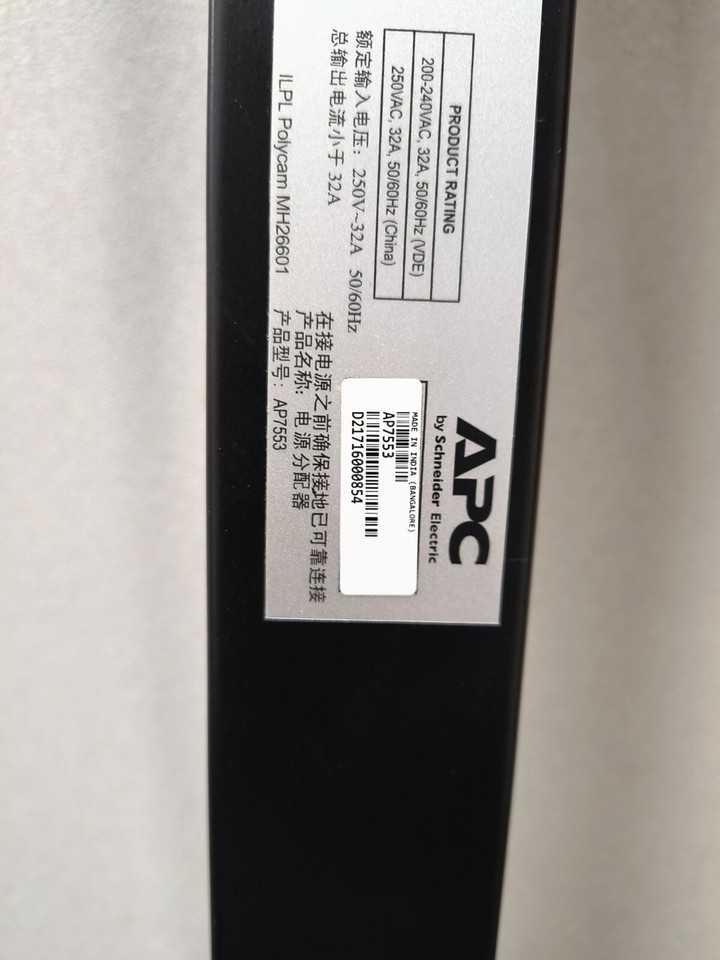 APC AP7553 Rack Pdu Basic Zero U 32A 230V Unità Alimentazione Elettrica ...