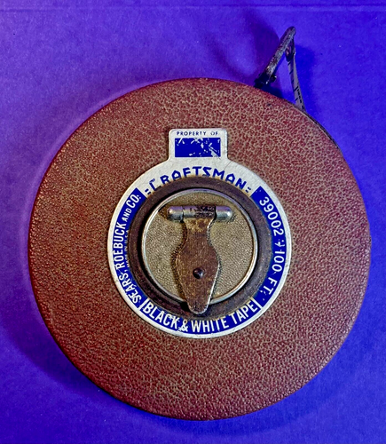 Vintage Craftsman 39002 Black-and-White 100-ft Steel Tape Measure | eBay