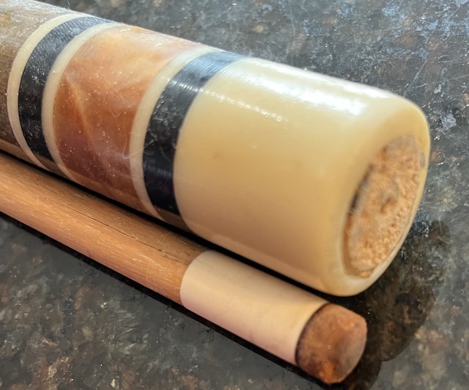 Vintage Pool Cue Hand Carved Inlaid Beautiful Read | eBay