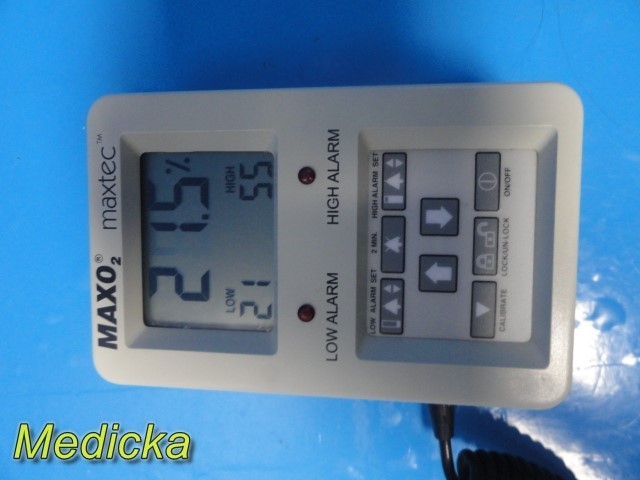 Maxtec MAXO₂ Oxygen Monitor OM25-MEL W/ MAX-250E Sensor & Airway Adapter ~ 37998 | eBay