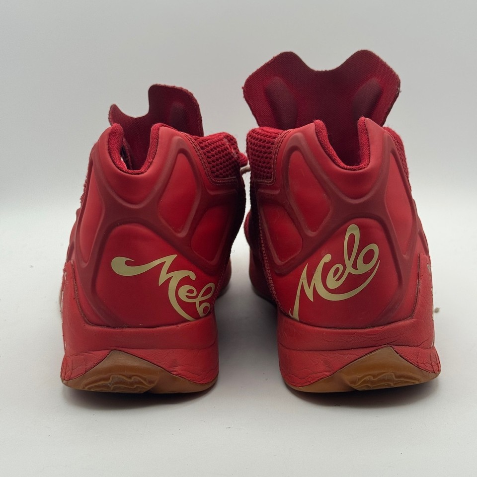 Jordan Melo M12 Shoes Red Mens Size 8.5 Basketball Sneakers Gum Sole ...