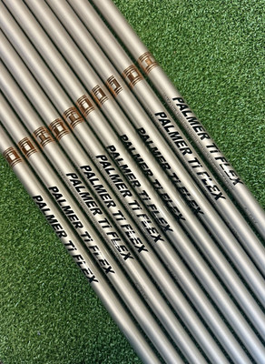 10 x Palmer Ti Flex Graphite Silver Golf Iron Shafts A Flex .370 Tip ...