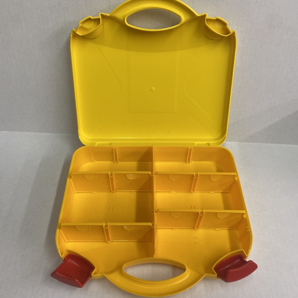 LEGO Yellow And Orange Plastic Carrying Case With Latches And Dividers ...