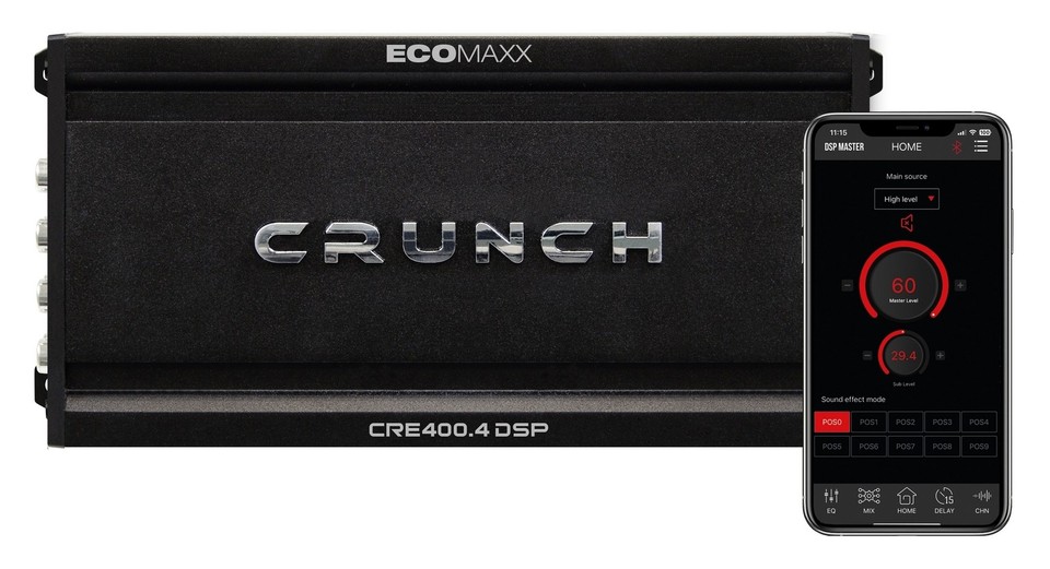 Crunch CRE400.4DSP-ISO.M19 DSP Amplifier compatible with Honda Logo ...
