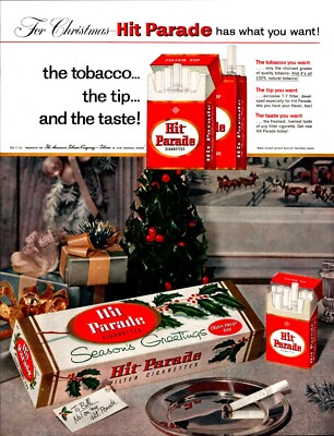 Vintage Print Ad Nov 30 1957 Sat Evening Post Hit Parade Cigarettes ...