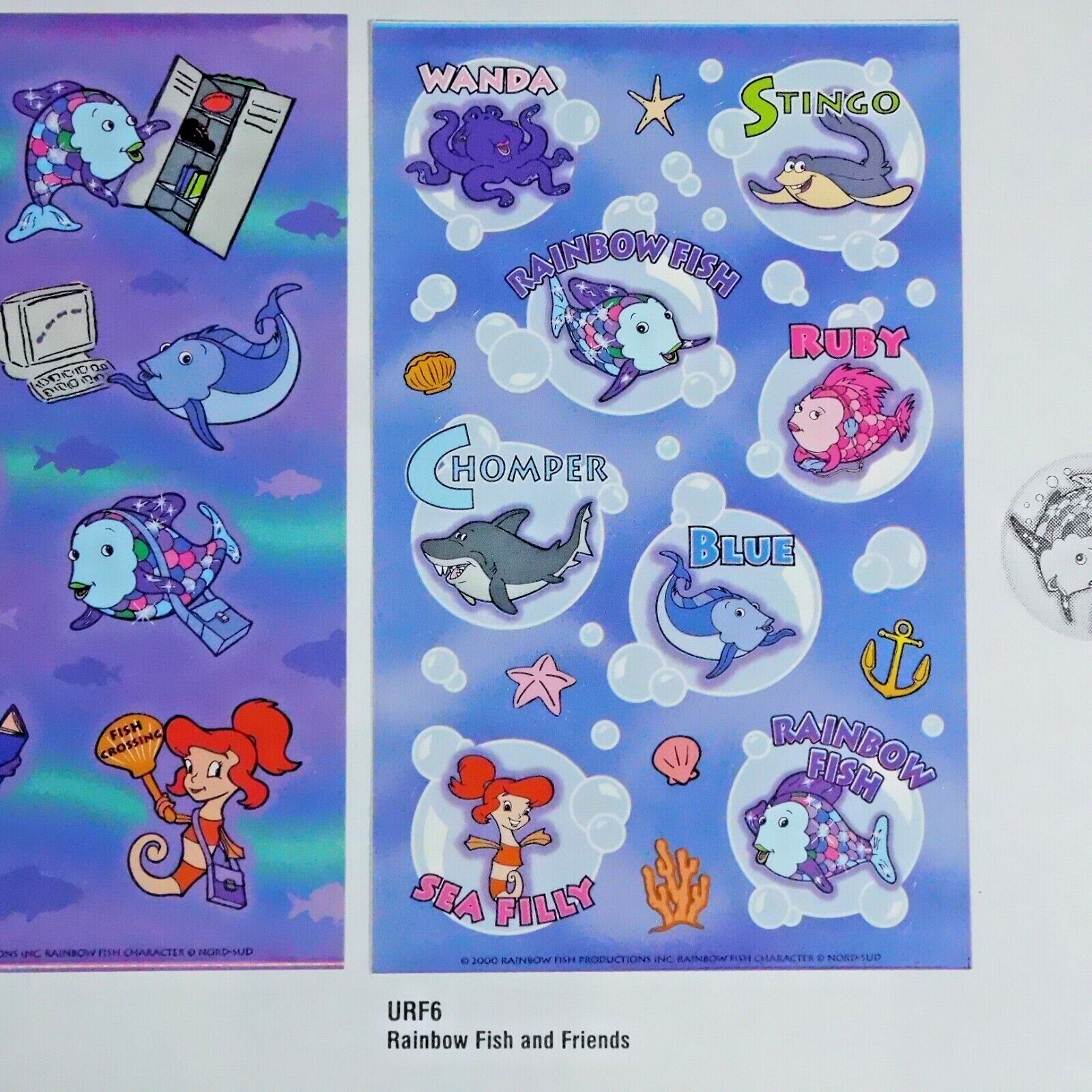 Sandylion Rainbow Fish Lot of 6 Stickers Mini Maxi Activity | eBay UK