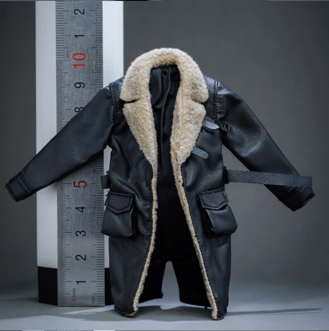 1/12 Black fur Coat for 6" Bane SHF Nota Mezco MixMax PHICEN TM02A ...