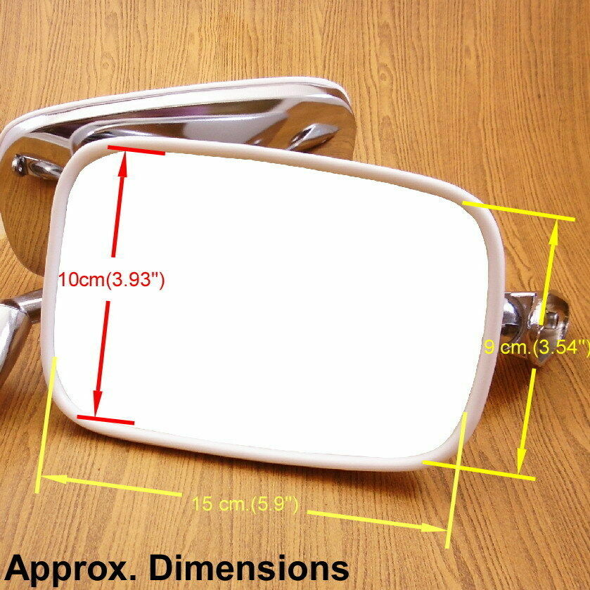 Chevy Ford Hot Rod Custom Chrome 5.9"x3.9" Swan Neck Side View Mirrors ...