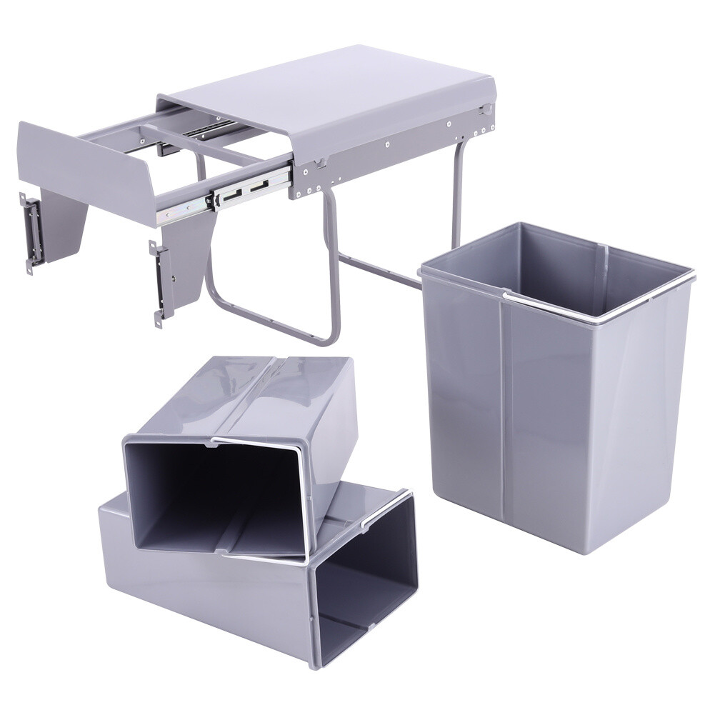 Pull Out Recycle Bin Kitchen Waste Bin Soft Close Cabinet Doors 300mm ...
