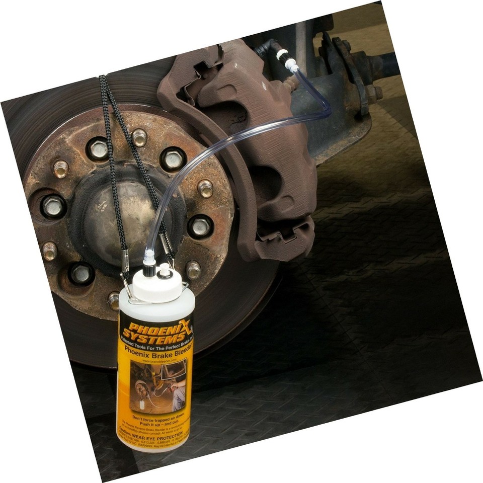 Phoenix Systems 7002-B One-Man Brake Bleeder Capture Bottle with Quick ...