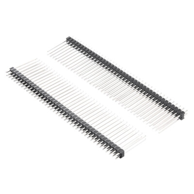 5Pcs 2.54mm Pitch 40P 25mm Length Double Row Straight Connector Pin ...