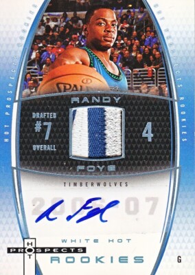 RANDY FOYE 2006 FLEER HOT PROSPECTS WHITE HOT RC PATCH AUTO /15 | eBay