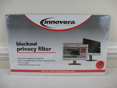 Innovera Black-Out Privacy Filter for 24'' Widescreen LCD, 16:10-IVR ...